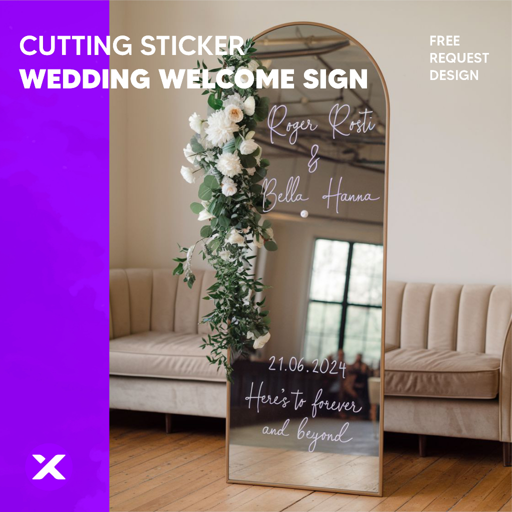 Jual Stiker Wedding Sign | Stiker Cermin Nikah | Sticker Mirror Wedding ...