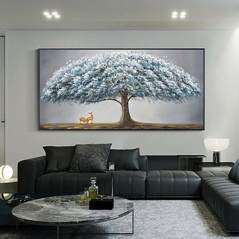 Jual Lukisan pemandangan rusa di bawah pohon - Hiasan dinding | Shopee ...