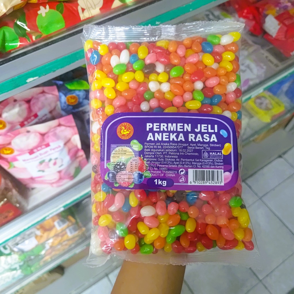 Jual Permen Jelly Bean Marble Aneka Rasa 1 kg / Permen Jeli Buah Buahan ...