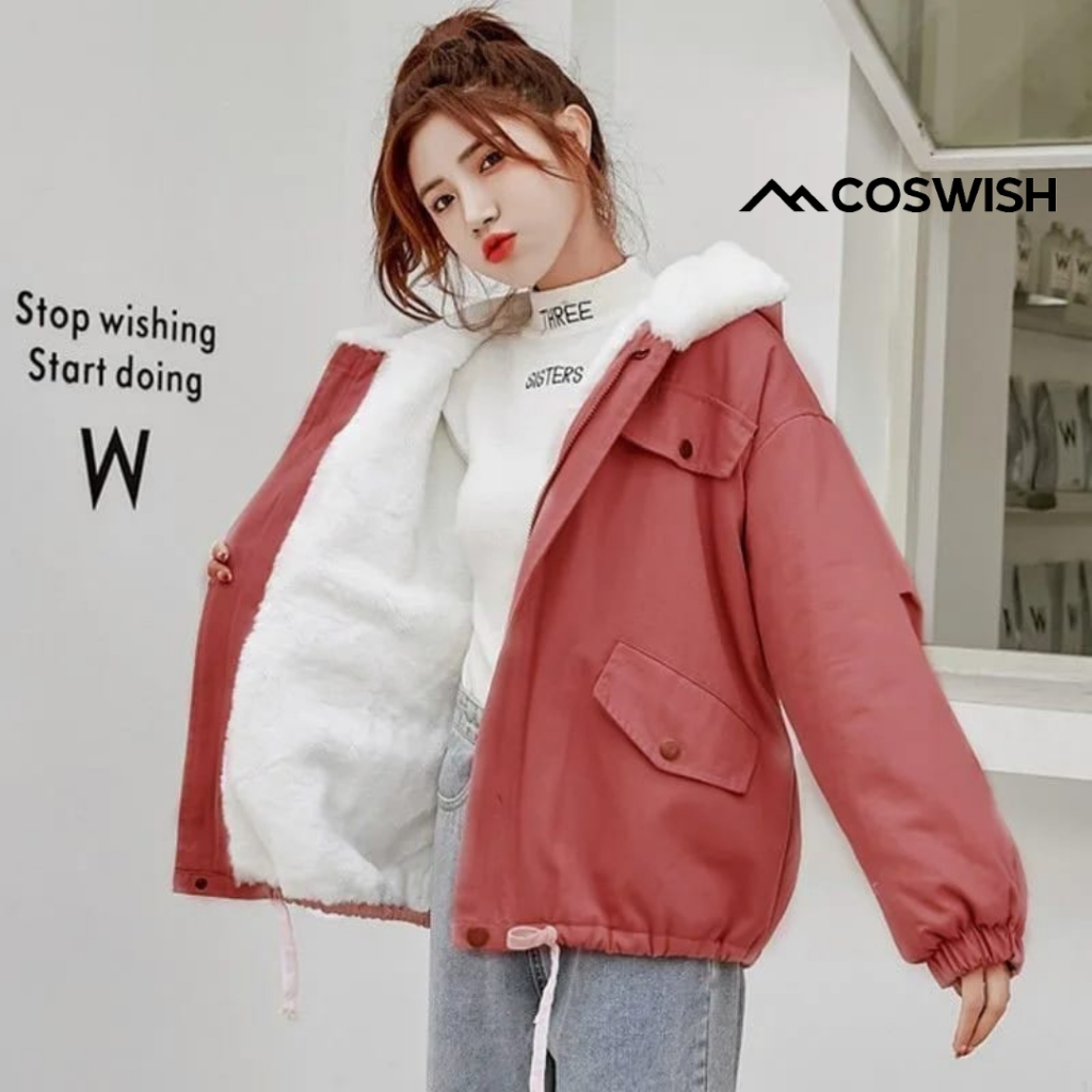 Jual Jaket Wanita Korea / Jaket Winter Bulu / Jaket Wanita Bulu / Jaket Musim Dingin / Jaket ...