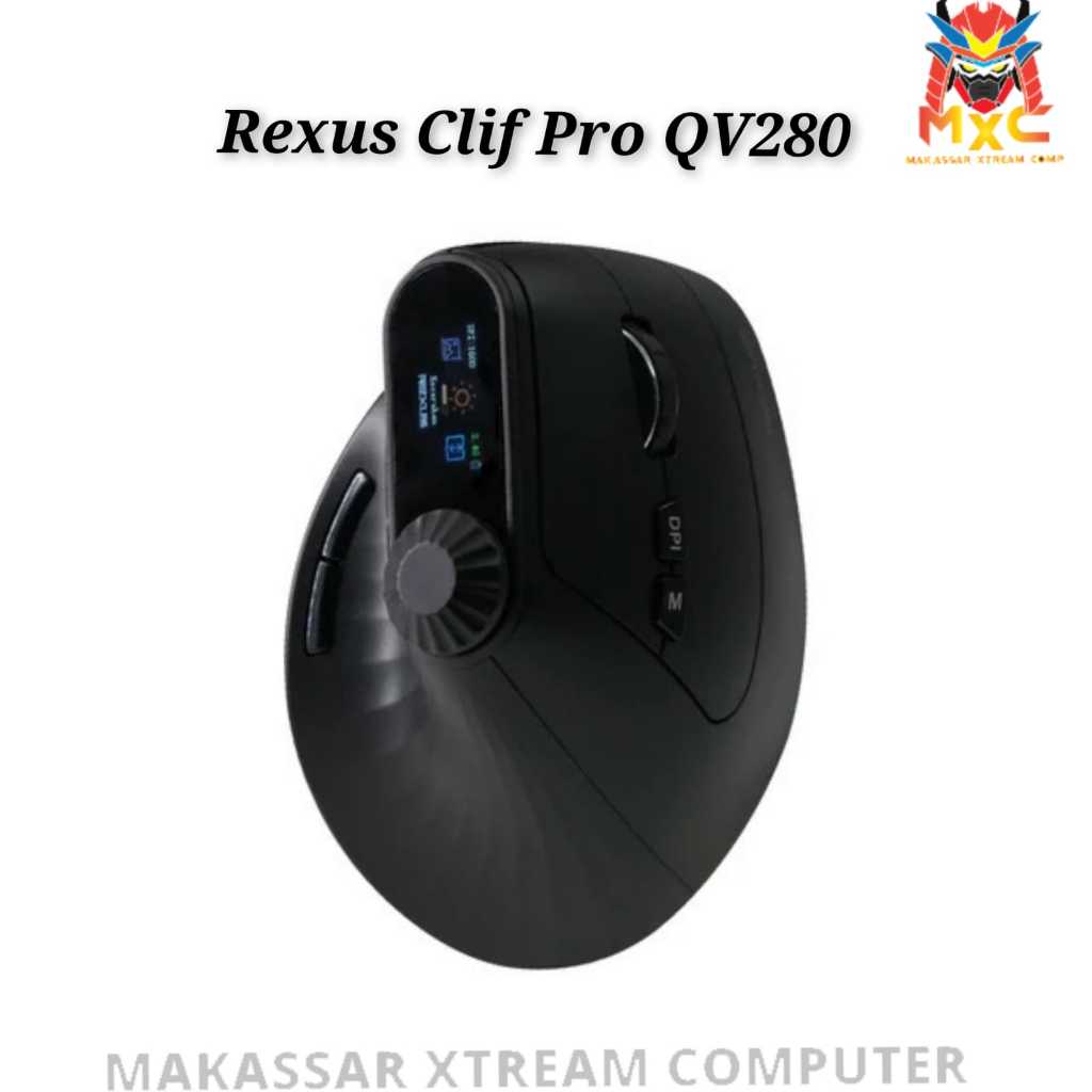 Jual Rexus Clif Pro QV280 Mouse Office Ergonomic Vertical Wireless ...