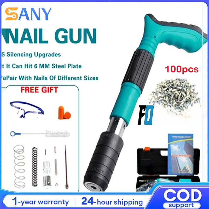 Jual 【COD】Nail Gun 100 paku Fastening Gun Ramset Gun Mesin Stamp Alat ...
