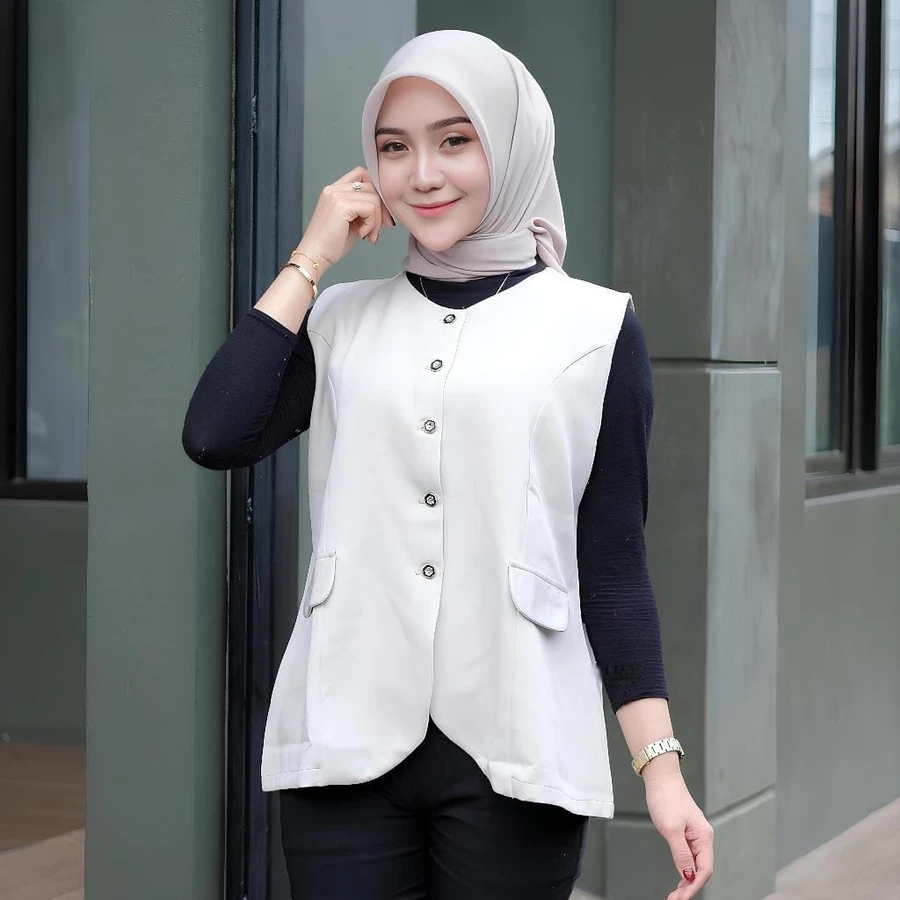 Jual BIANCA Vest Outer Rompi elegan korean style kekinian | Shopee ...