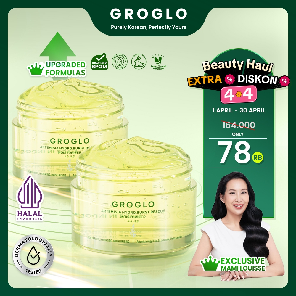 Jual GROGLO-BUY 1 GET 1 Artemisia Hydro Burst Rescue Moisturizer Gel ...