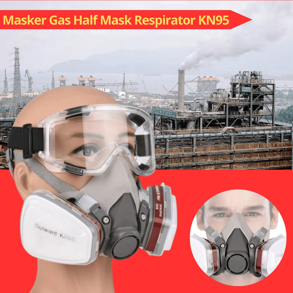 Jual JAYA TaffGUARD Masker Gas Respirator Full Face / Masker Cat Safety ...