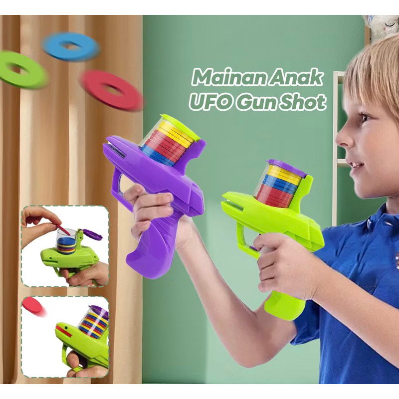 Jual Mainan Anak Pistol Ufo Peluru Lembut Soft Eva Gun Per Pcs | Shopee ...