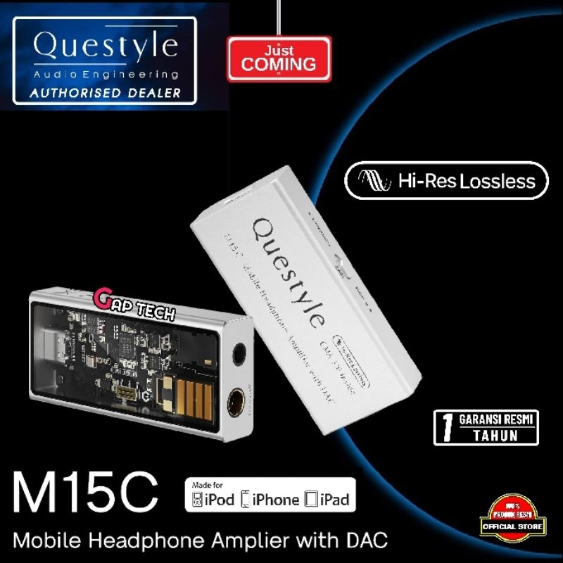 Jual Questyle M15C / M 15C / M 15 C Portable Hi-Res Headphone DAC Amplifier / DAC AMP Original ...