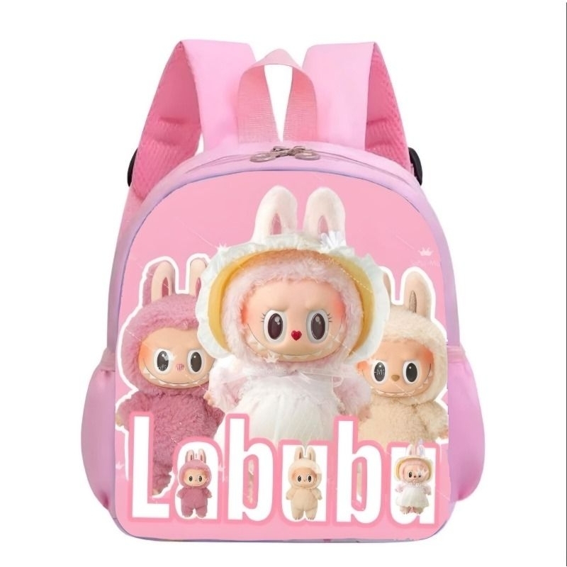 Jual Tas Sekolah Anak Perempuan Paud TK Dan SD Tas ransel Gandong Motif Lucu Labubu Kudapony ...
