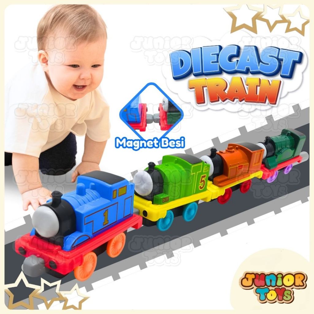 Jual Kereta Api Mainan Anak 4pcs DieCast Train Toys | Shopee Indonesia