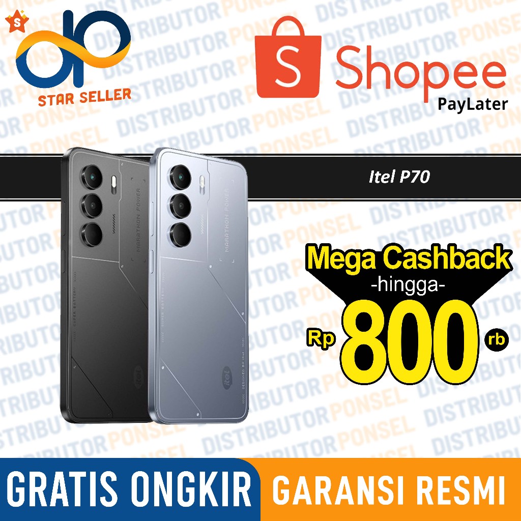 Jual Itel P70 8/128GB Extended RAM 8+8 Garansi Resmi Itel 1 Tahun | Shopee Indonesia