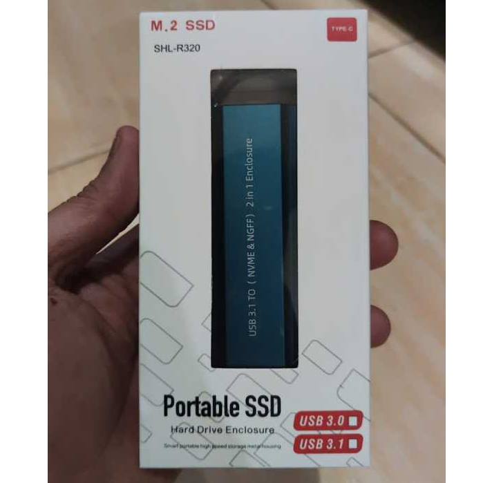 Jual Portable SSD Enclosure Type C to NVME 2 in 1 SHL R320 | Shopee ...