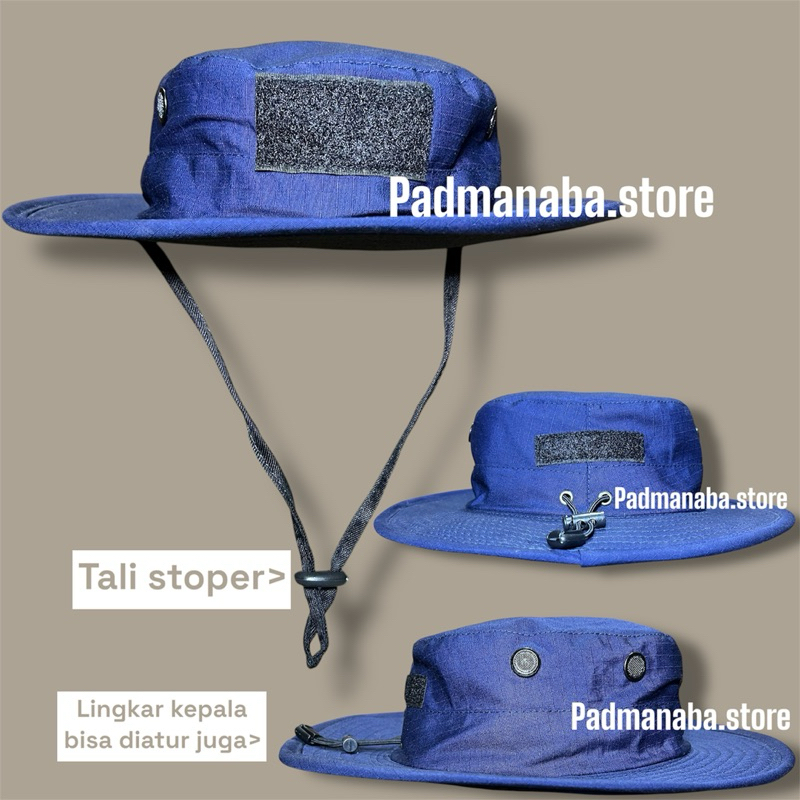 Jual Topi Rimba Full Kawat Tepi Warna navy \ Topi Rimba Kawat | Topi ...