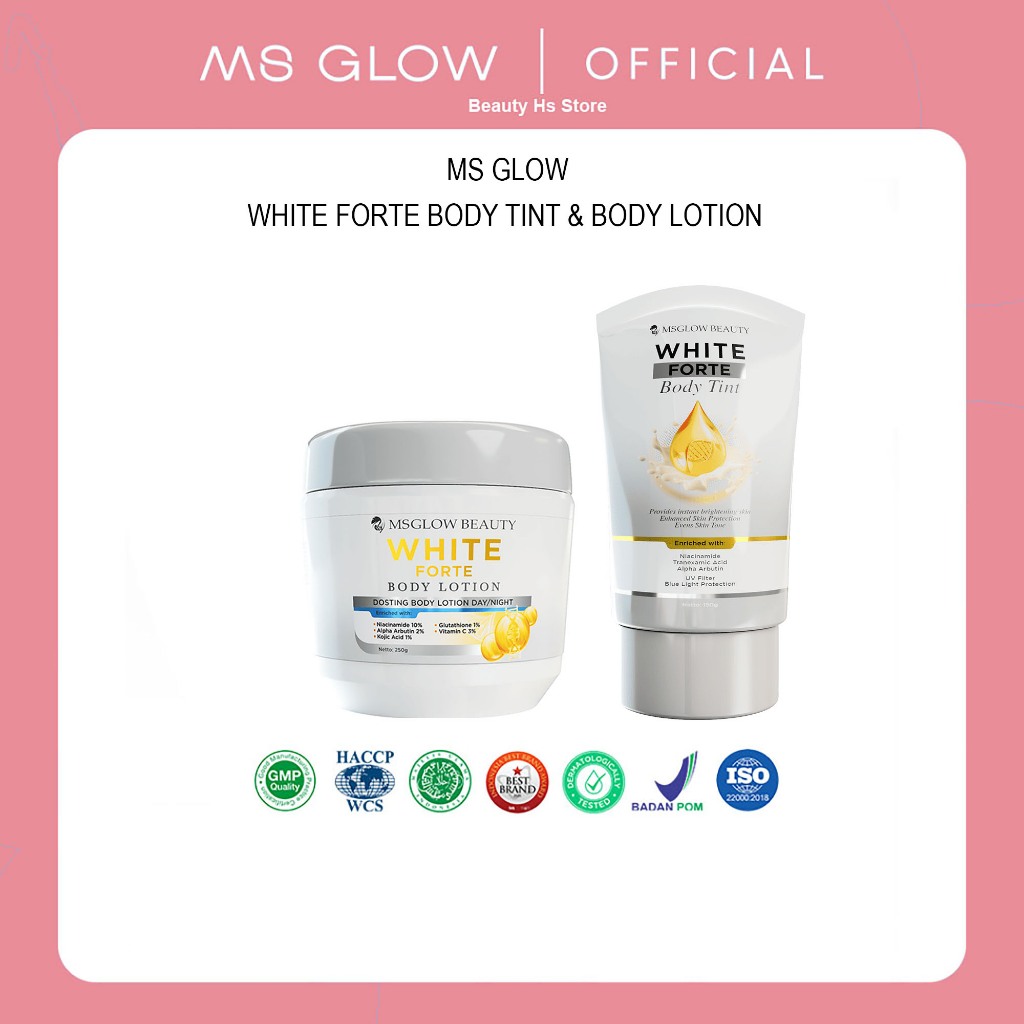 Jual Ms Glow White Forte Body Lotion Easy White Body Series | Shopee ...