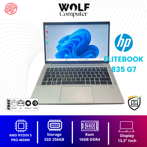 Jual Laptop HP Elitebook 835 G7 AMD RYZEN 5 PRO 4650W GRAPICH Ram 16GB SSD 256GB Second ...