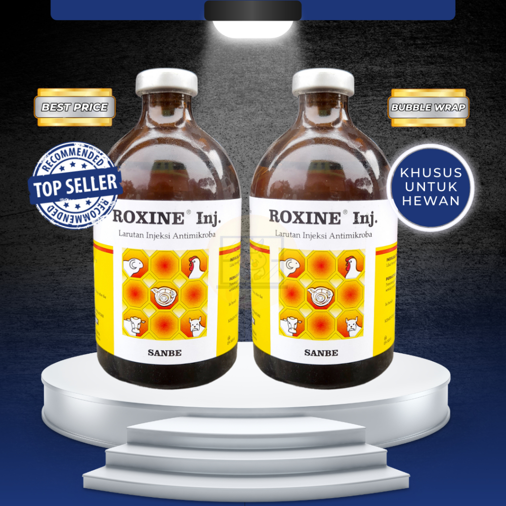 Jual ROXINE 100 ML - Mencegah infeksi Ternak ayam sapi kambing domba ...