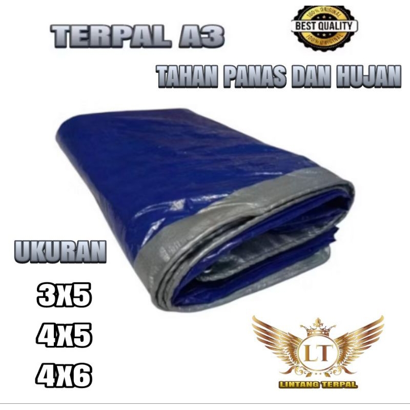 Jual TERPAL KETEBALAN A3 WARNA BIRU SILVER UKURAN 3X5 DAN 4X5 | Shopee ...