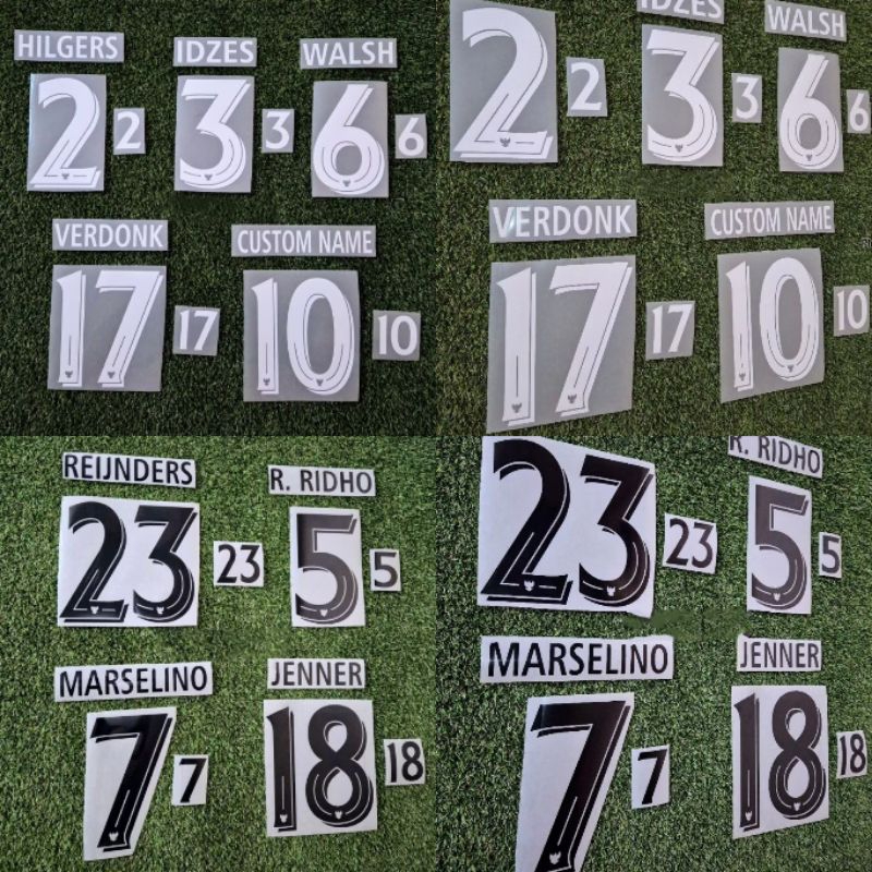Jual Official Font Sablon Nameset jersey Timnas indonesia Terbaru 2025 BIAYA SABLON PVC JERSEY ...