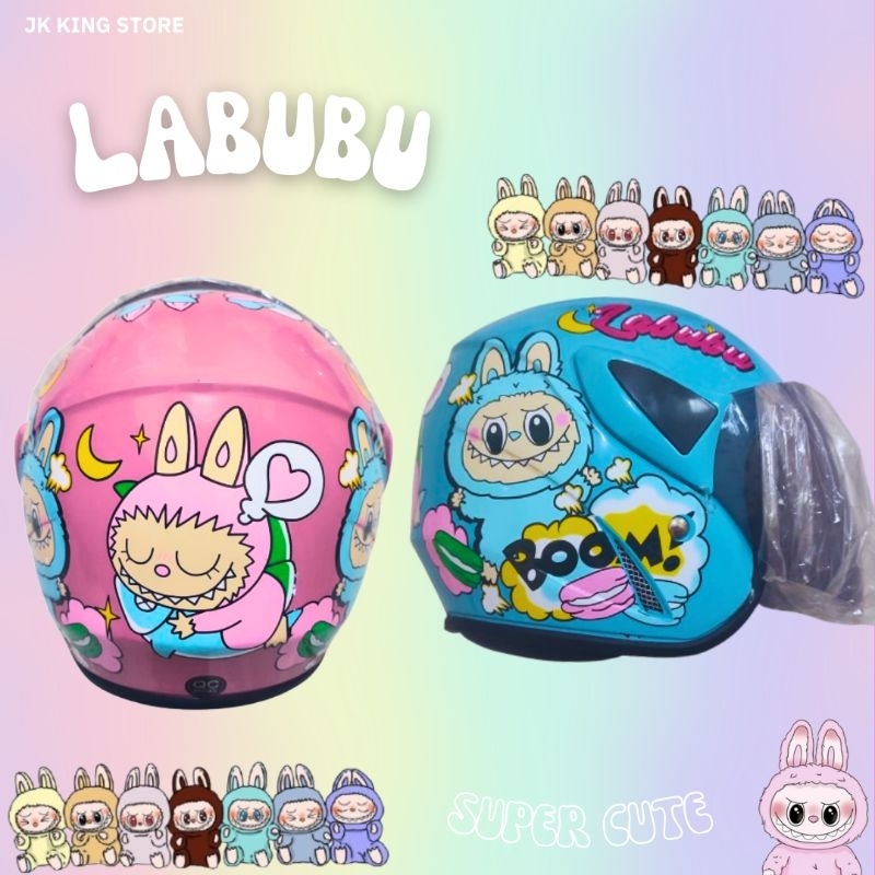 Jual HELM ANAK JR SNI KARAKTER LABUBU LUCU VIRAL UNTUK ANAK USIA 3-8 ...