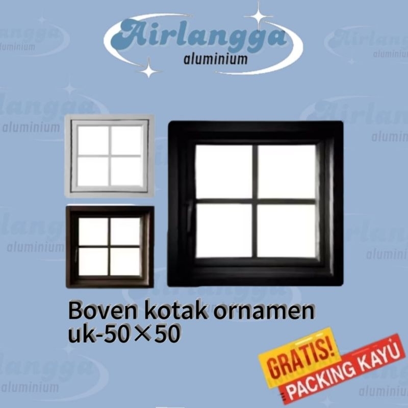 Jual JENDELA BOVEN ORNAMEN T50×L50 komlit gratis packing kayu&bubble ...