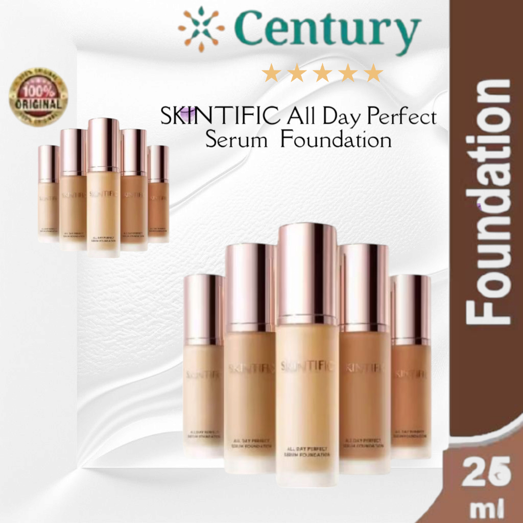 Jual SKINTIFIC ALL DAY PERFECT SERUM FOUNDATION/ alas bedak/fondation ...