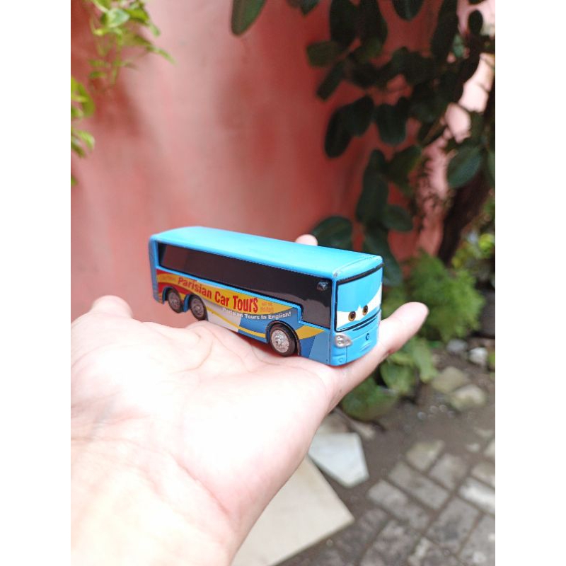 Jual Diecast Disney Pixar Cars Parisian Emmanuel Car Tours Bus Mattel ...