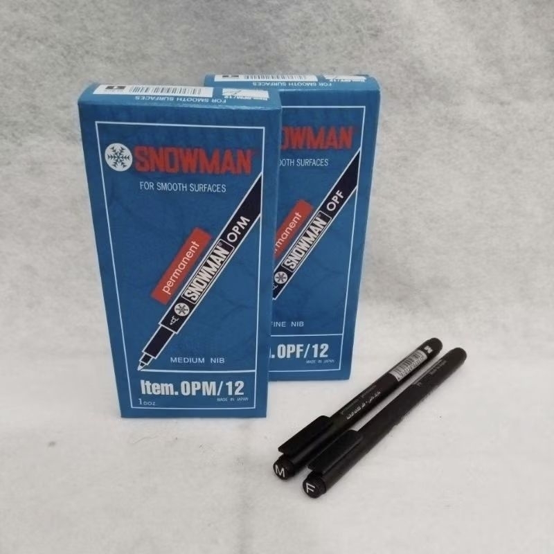 Jual Spidol Marker Snowman OHP OPF OPM Permanent (per pcs) | Shopee ...