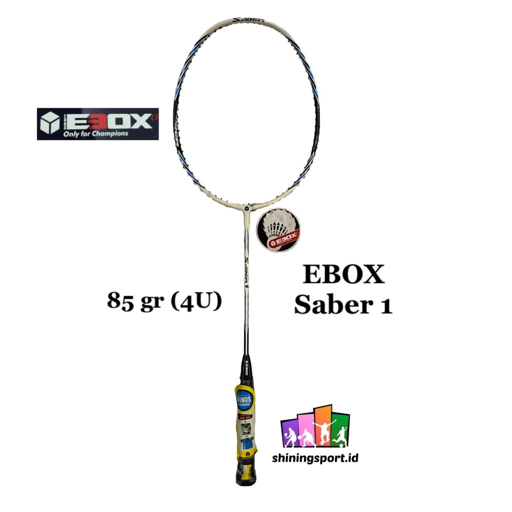 Jual Raket Badminton Ebox Saber 1 (+ FREE TAS DOUBLE RESLETING, KAOS ...