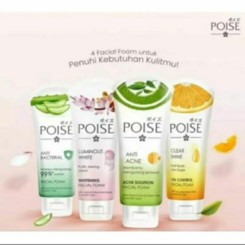 Jual POISE Acne-prone Skin facial foam ( 100gr ) | Shopee Indonesia