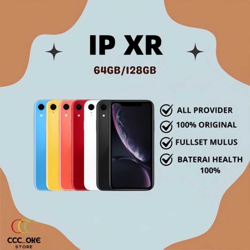 Jual BC iPhone xr 256GB/128GB /64GB Fullset Original 100% Mulus No Recond | Shopee Indonesia