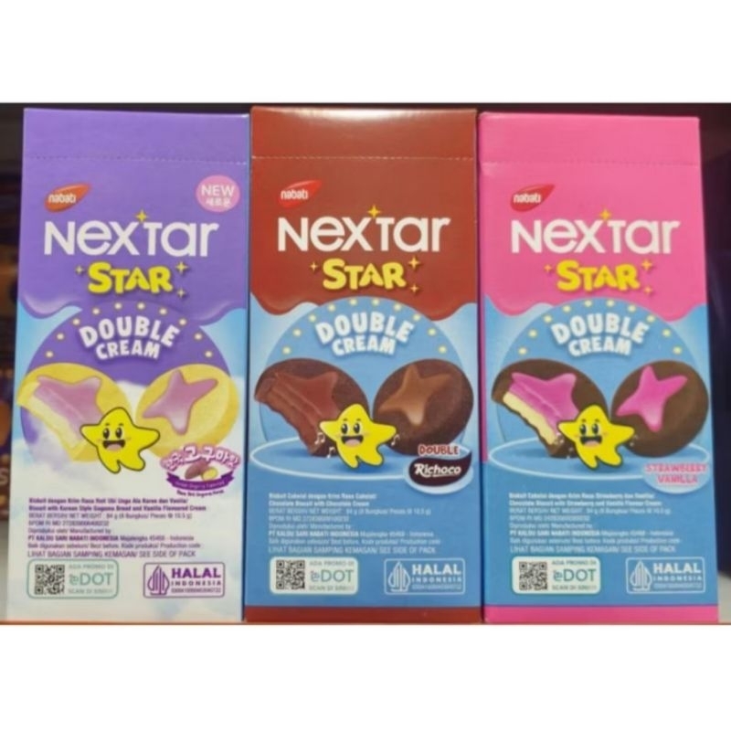 Jual Nextar Star double cream 84g 1box isi 8pcs | Shopee Indonesia