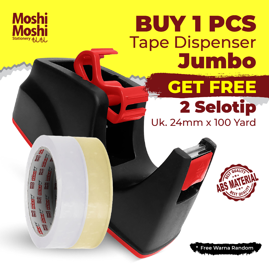 Jual Tape Dispenser Jumbo Cutting Paper Holder Pemotong Selotip Ukuran ...
