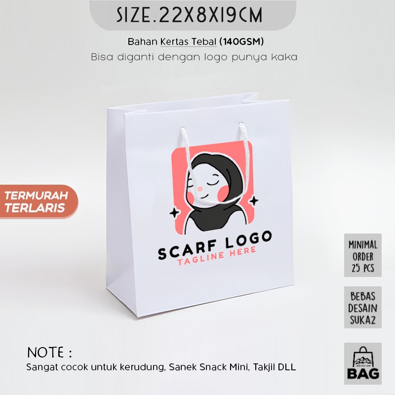 Jual (CUSTOME) Paper Bag Kado Bebas DESAIN / Paper Bag Jumbo / Papper ...
