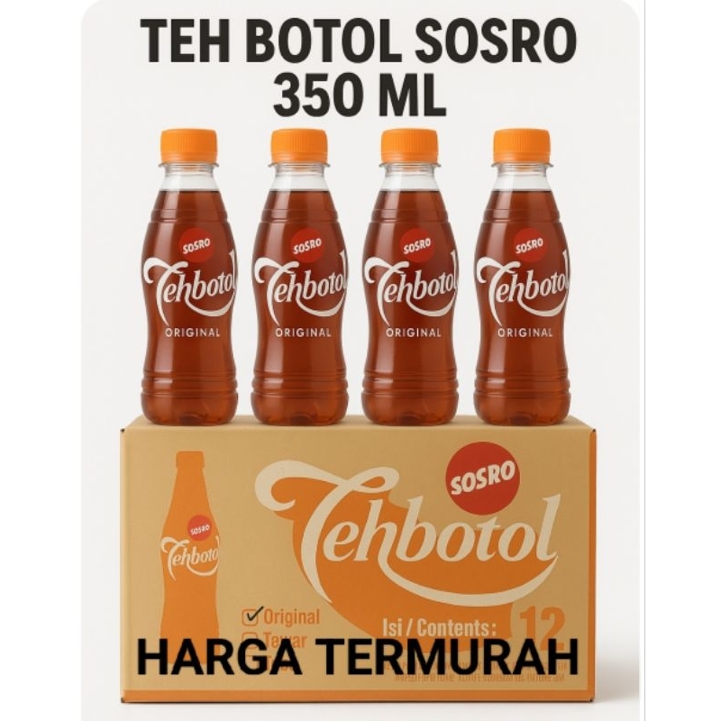 Jual Teh Botol Sosro 350 ml x 12 Botol ( 1 Dus ) | Shopee Indonesia