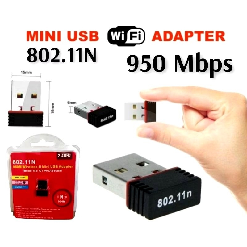 Jual USB WIFI Wireless Adaptor Network USB WiFi Dongle 450Mbps / 950Mbps | Shopee Indonesia