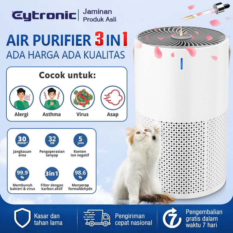 Jual Air Purifier Aromatherapy 3 in 1 HEPA 13 Filter Pembersih ...