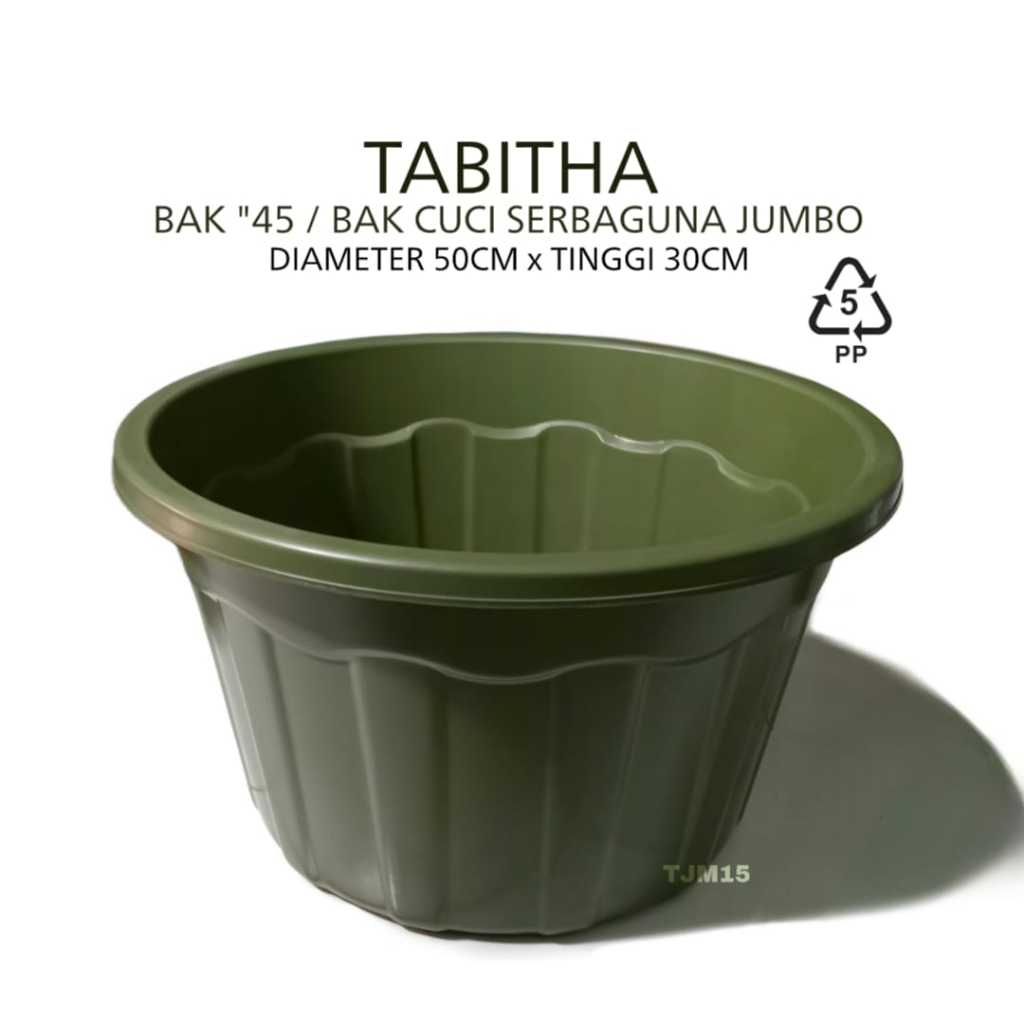 Jual Baskom Plastik Jumbo Ember Cuci Baju 45 Liter Bak Besar Tabitha ...