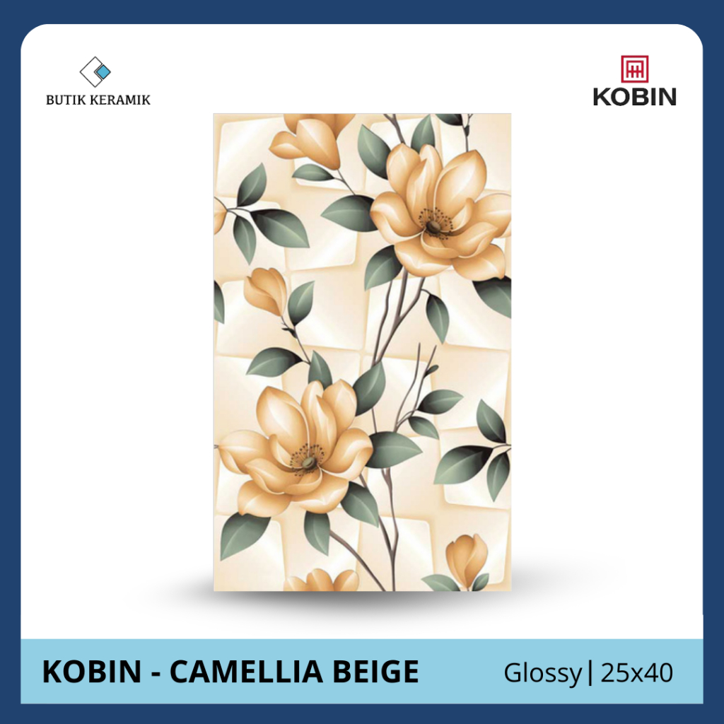 Jual Keramik 25x40 Glossy | Kobin | Camellia Series | Glossy | Grade A ...