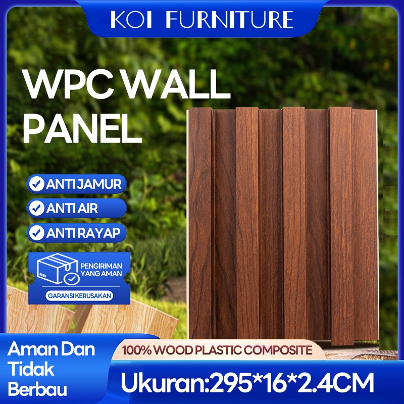 Jual WPC Wall Panel 2.95 Meter Wood Panel Dinding Motif Kayu 3D WPC ...