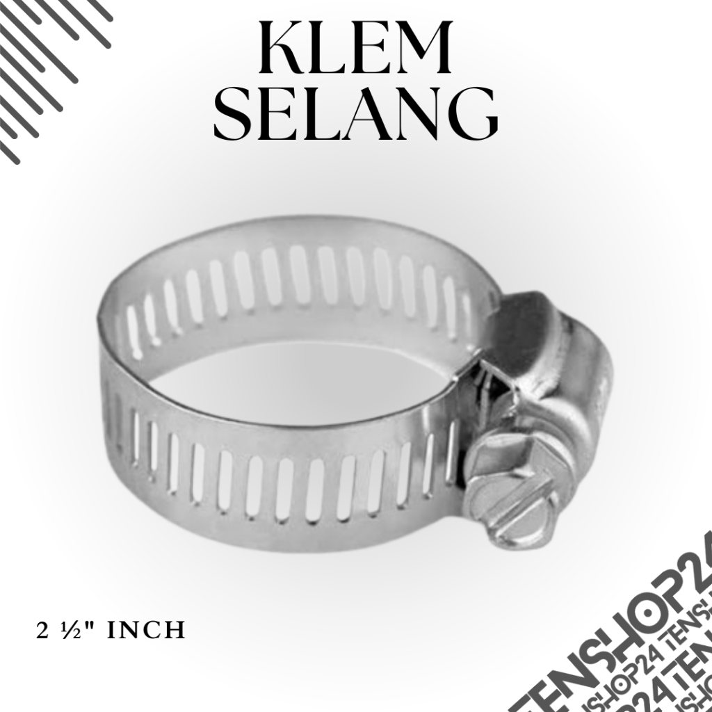Jual Klem Selang 2 1/2" Inch Hose Clamp Pengencang Pengikat Selang Air ...