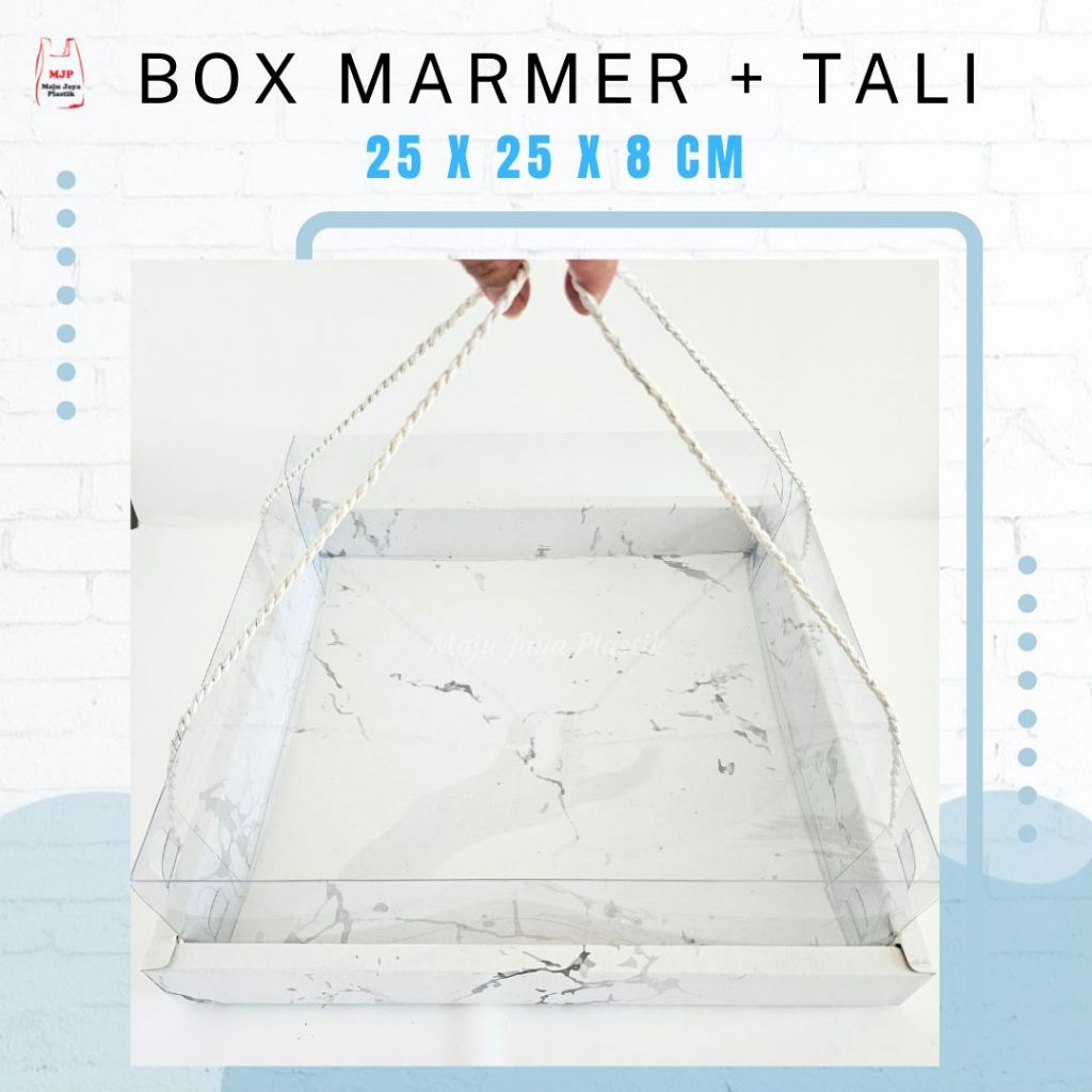 Jual Box Hampers Makanan 25x25 Marmer +Mika–Parcel Snack, Kue, Puding ...