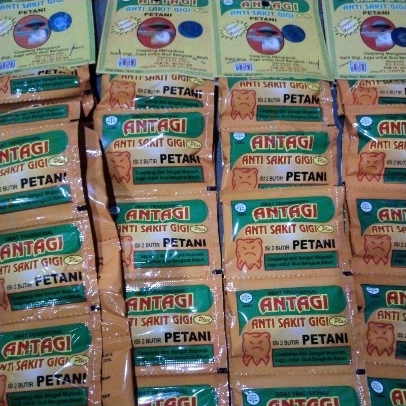 Jual tablet Sakit GiGi pak Tani original isi 12sachet | Shopee Indonesia