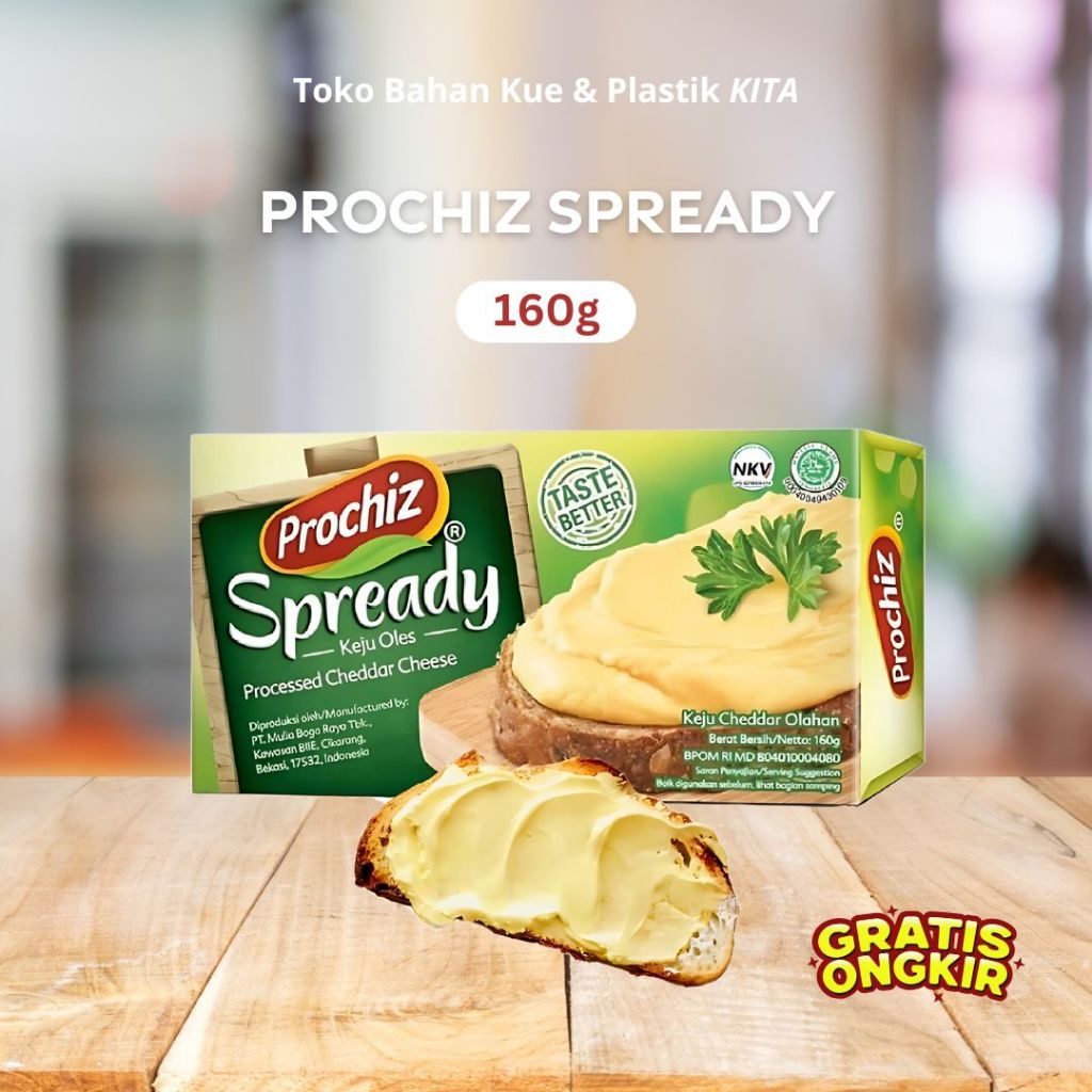 Jual Prochiz Spready Keju Oles Cheese Cheddar Cream (160gr) | Shopee ...