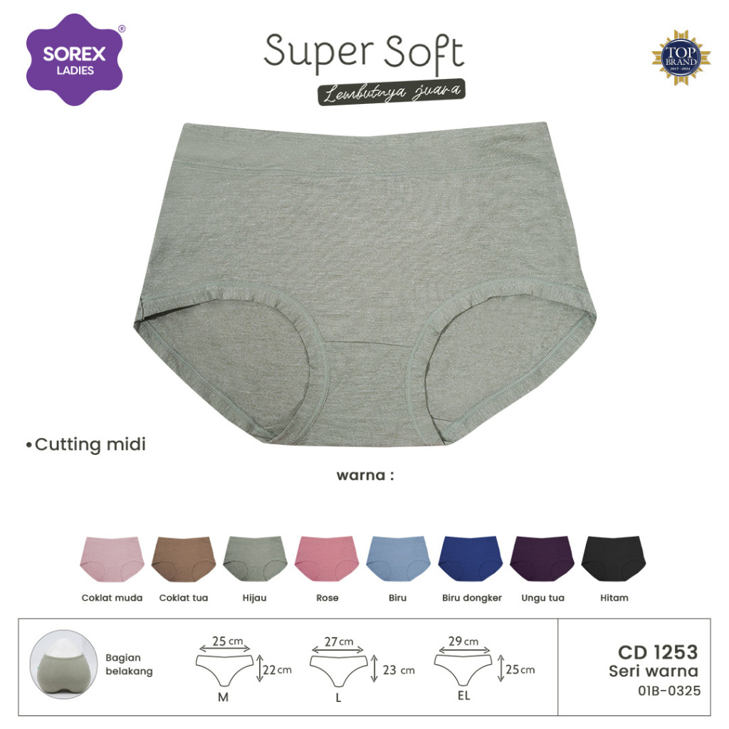 Jual Sorex Cd Basic Super Soft Halus Lembut 1253 Celana Dalam Wanita ...