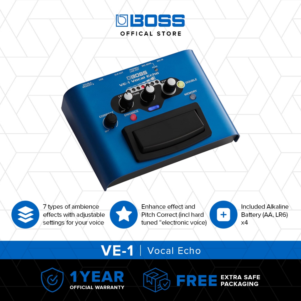 Jual BOSS VE-1 Vocal Echo Pedal Efek Vokal | Shopee Indonesia