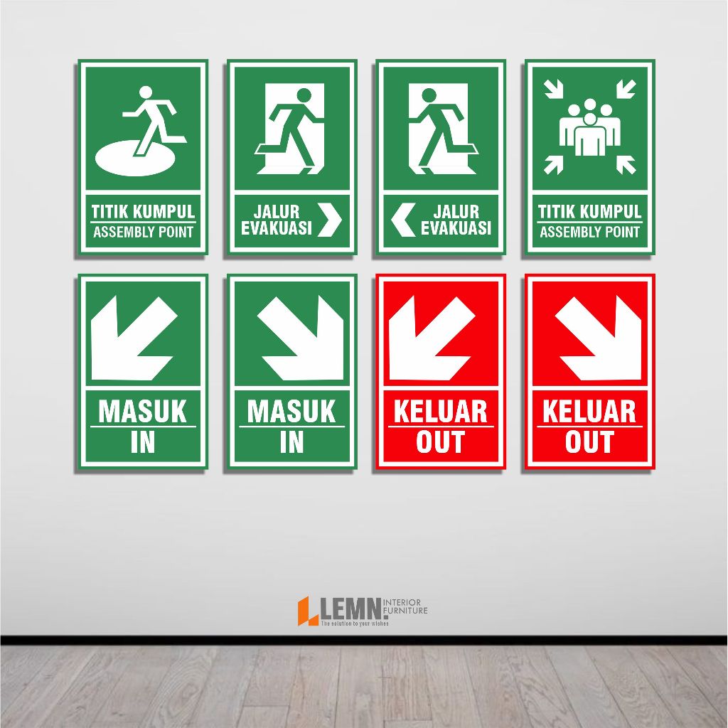 Jual Tempelan Dinding Rambu Titik Kumpul Terbaru, Rambu Jalur Evakuasi ...