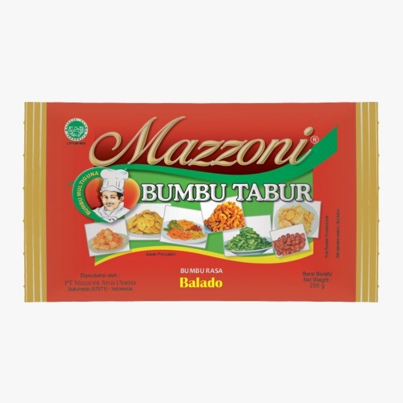 Jual Bumbu Tabur Mazzoni Balado - 250 Gram | Shopee Indonesia