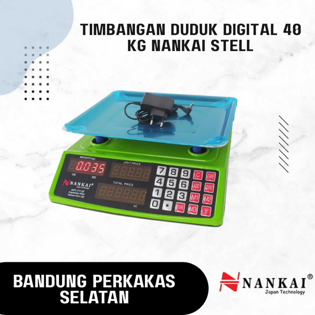 Jual Timbangan Duduk Digital 40 KG NANKAI Untuk Usaha Buah loundry Dll ...