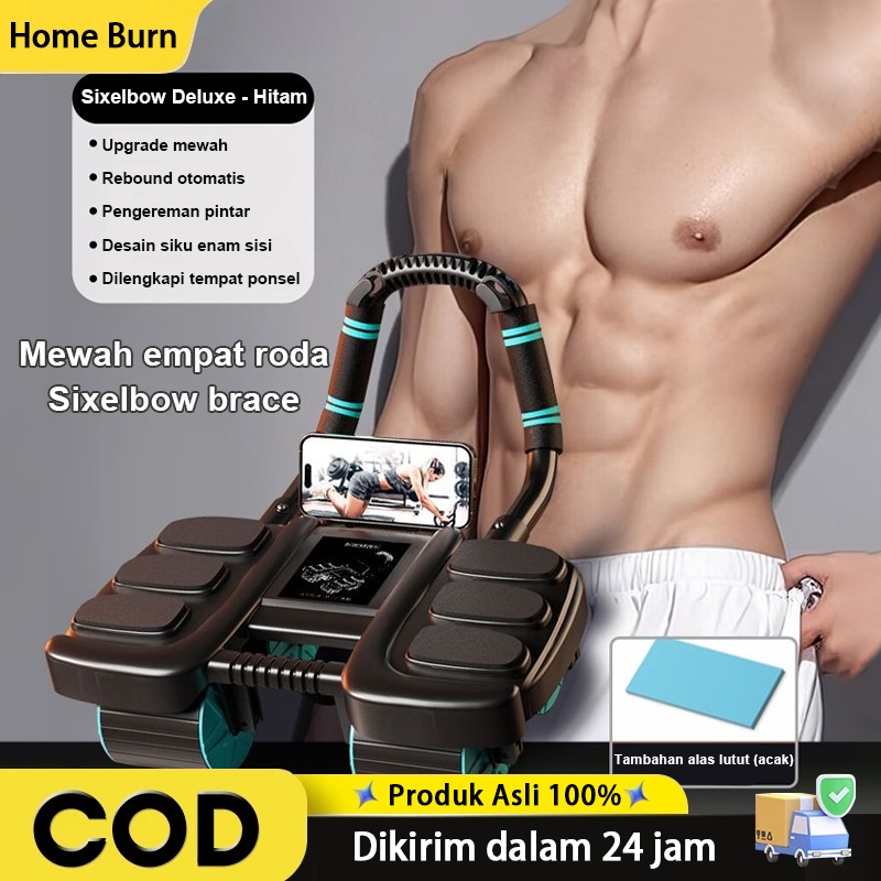 Jual 4 Wheel Roda Perut/Sport Abdominal Roller/pelatihan otot perut ...