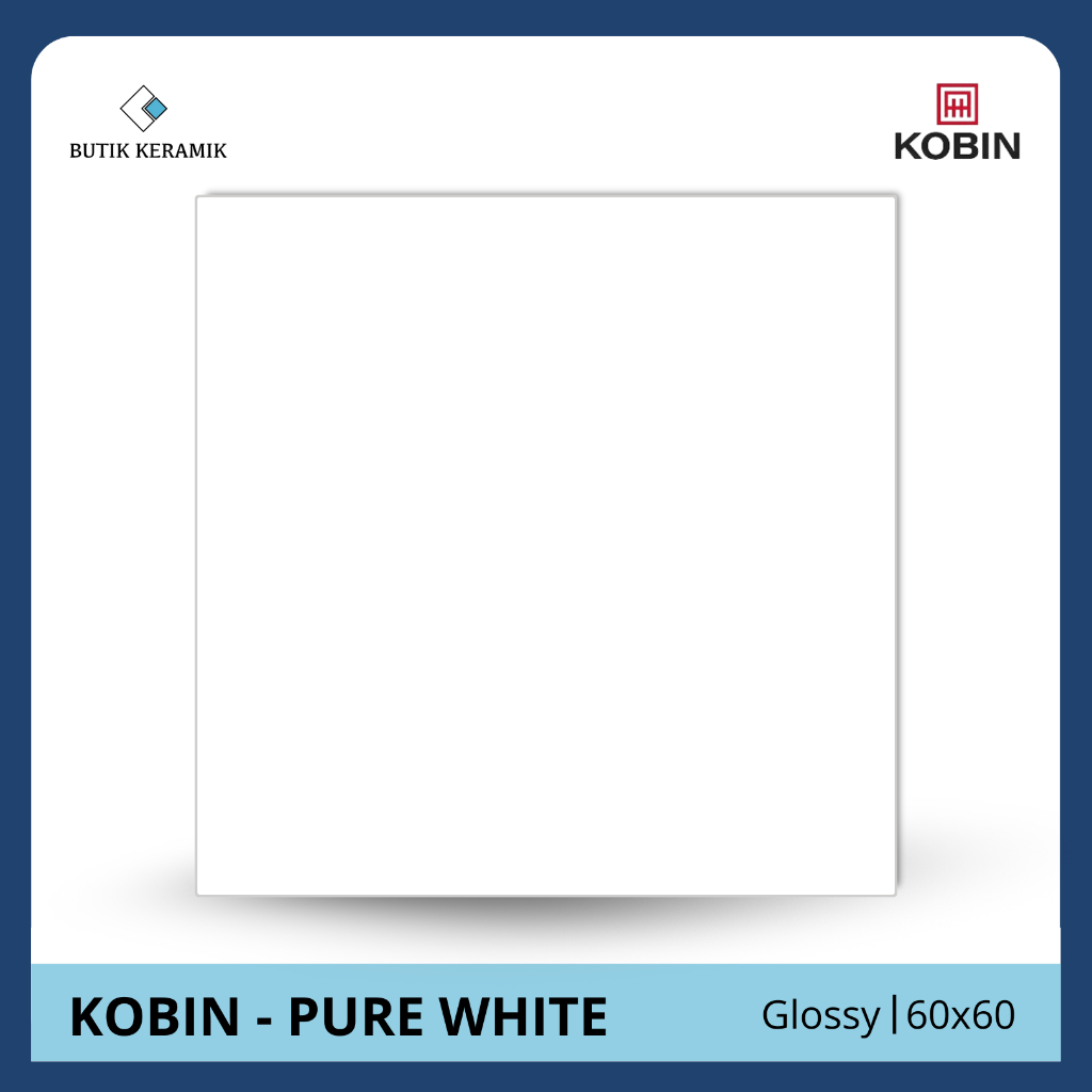 Jual Keramik 60x60 Glossy | Kobin | Pure White Series | Glossy | Grade ...