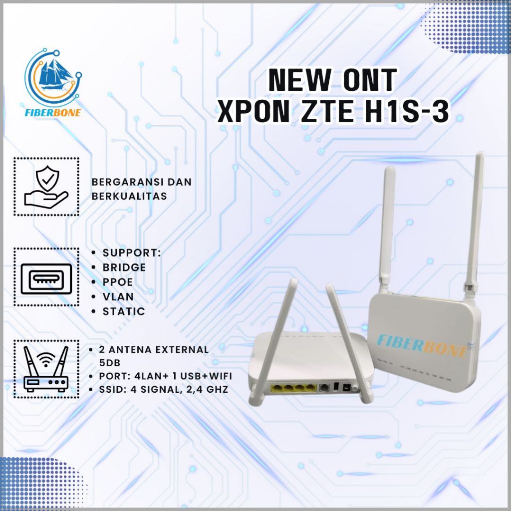 Jual NEW ONT XPON H1S-3 Antena 5db | Shopee Indonesia